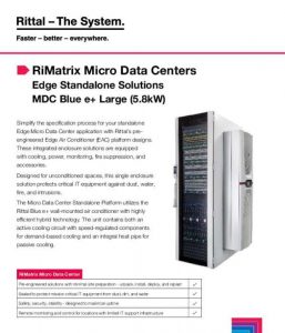 RiMatrix Micro Data Centers Edge Standalone Solutions MDC Blue e+ Large ...